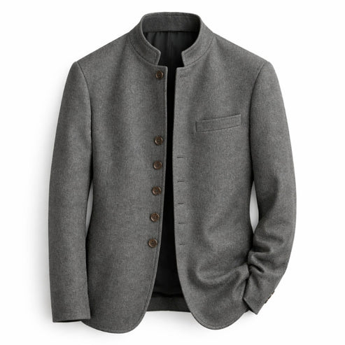 Mario Wool Stand-Collar Jacket – Polumi
